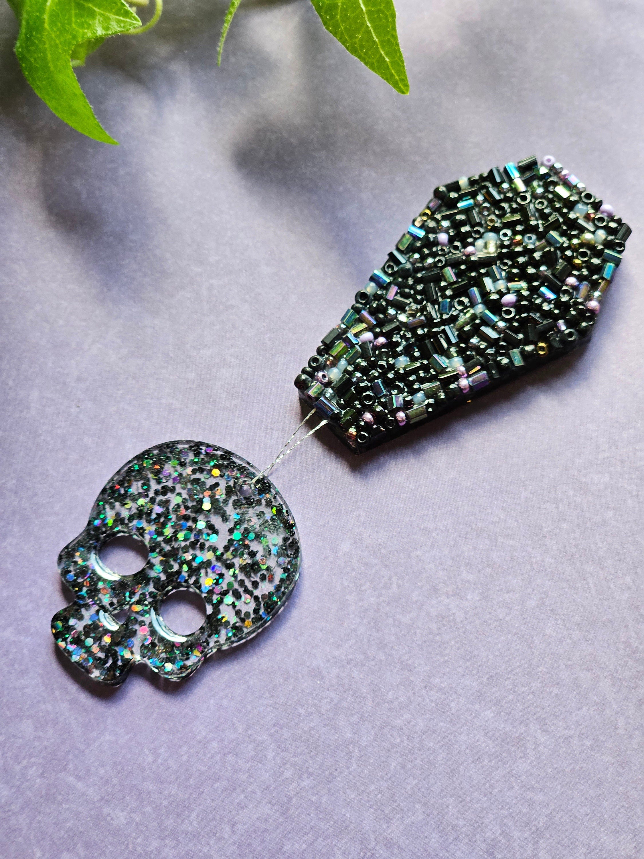 Black Coffin And Skull Locker Magnet, Kitchen Refrigerator Magnet, Edg ...